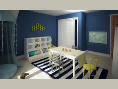 Fun Blue Kids Playroom | Decorilla