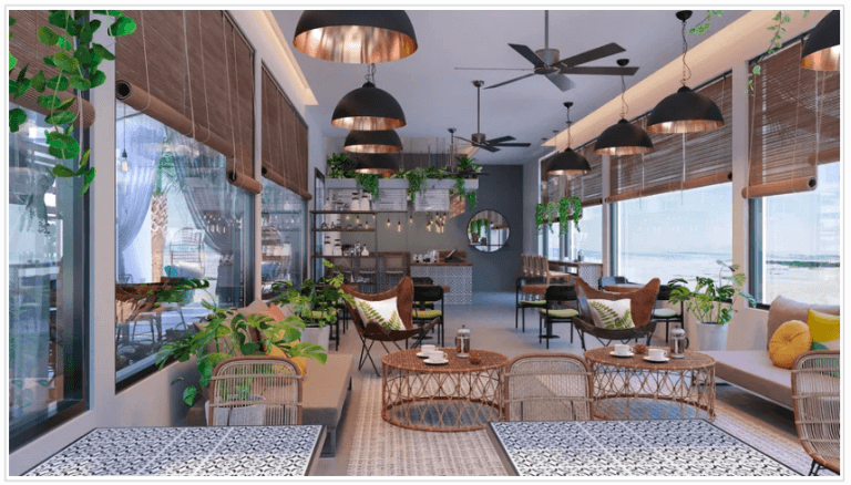 Before & After: Coffee Shop Design with an Eclectic Twist - Decorilla ...