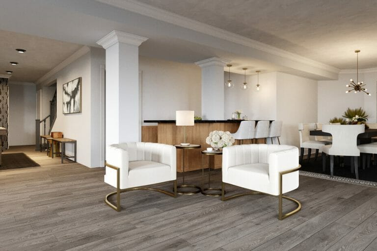 Before & After: Contemporary Finished Basement Design - Decorilla ...