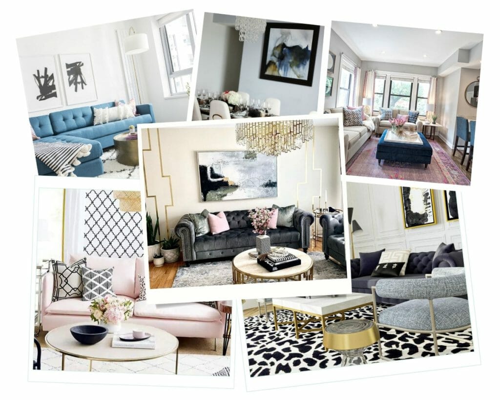 Before and After: Glam Global Style Interior Design - Decorilla Online ...