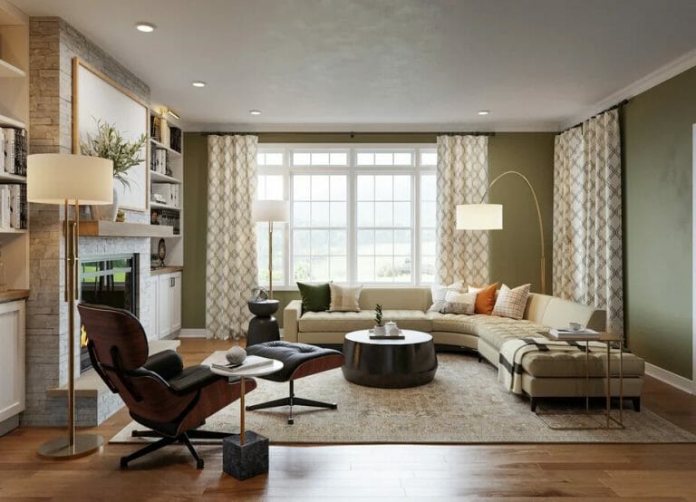 Before & After: Inviting Transitional Family Room - Decorilla Online ...