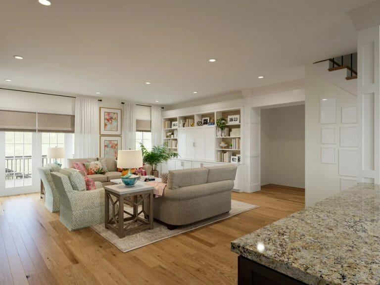 Before & After: Feminine Living Room Transformation - Decorilla Online ...