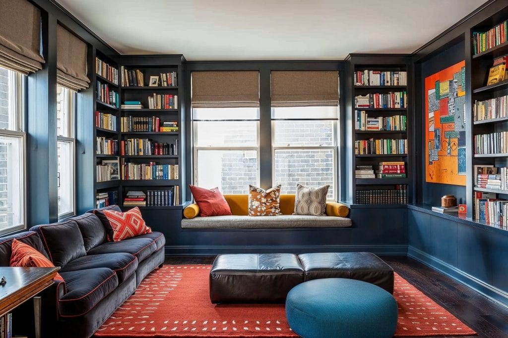 Before & After: Moody Online Library Interior Design - Decorilla