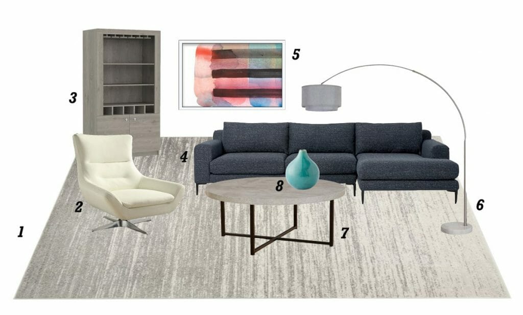 Before & After: Trendy Masculine Apartment Decor - Decorilla Online ...