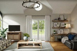 Before & After: Welcoming Rustic Transitional Living Rooms - Decorilla