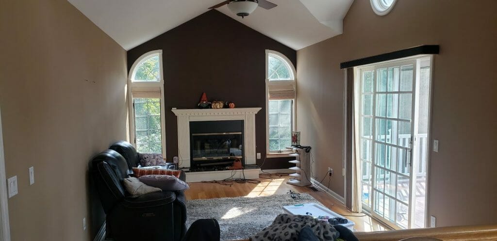 Before & After: Welcoming Rustic Transitional Living Rooms - Decorilla ...