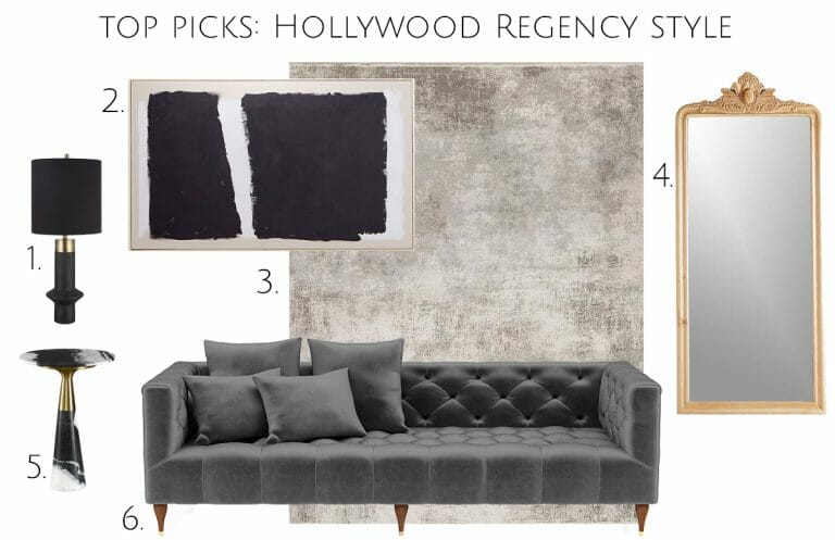 Before & After: Classy Hollywood Regency Living Room - Decorilla Online ...