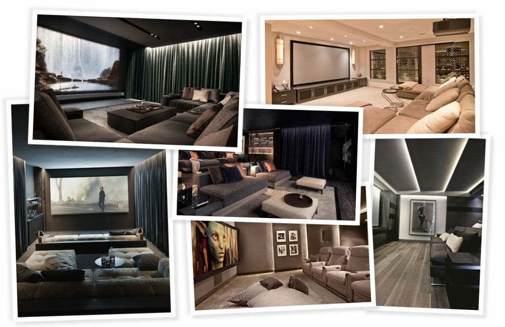 Before & After: Luxe Home Theater Design - Decorilla Online Interior Design