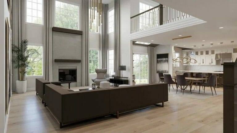 Before & After: Stunning Modern Great Room Design - Decorilla Online ...