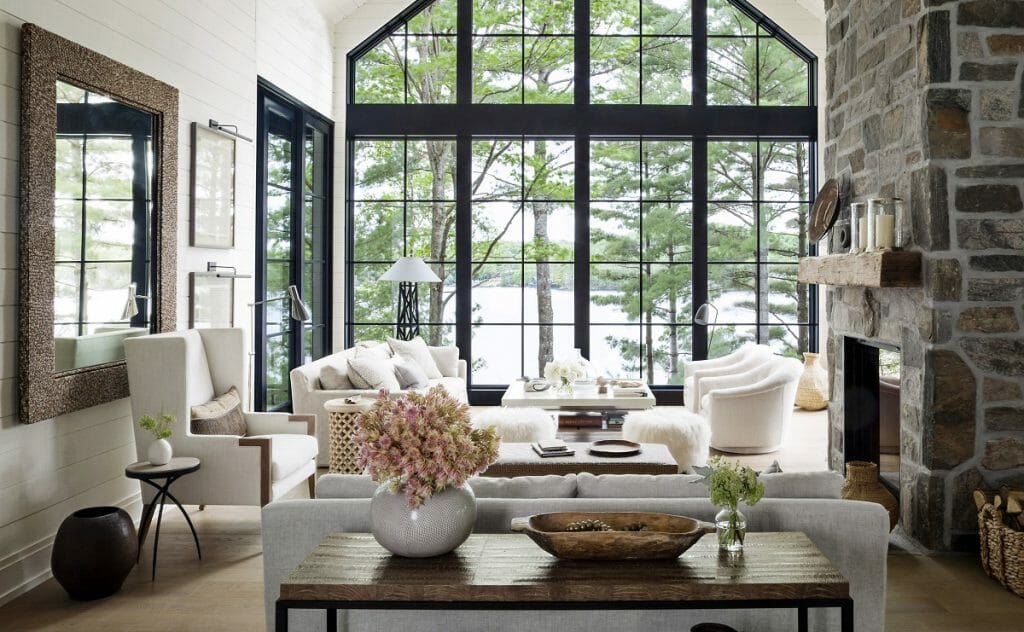 Before & After: Contemporary Rustic Living and Dining Room - Decorilla ...