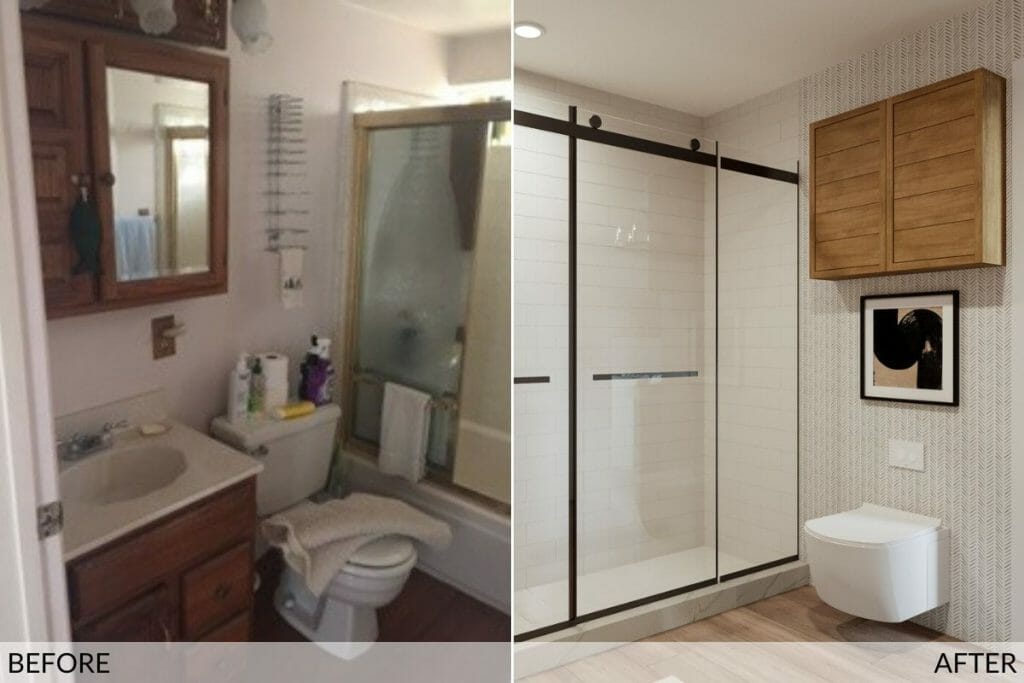 8 Beautiful Bathroom Before and Afters You Won't Believe - Decorilla Online Interior Design