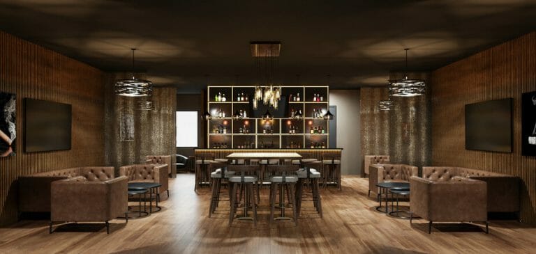 Before & After: Moody Cigar Lounge Design with Outdoor Patio ...