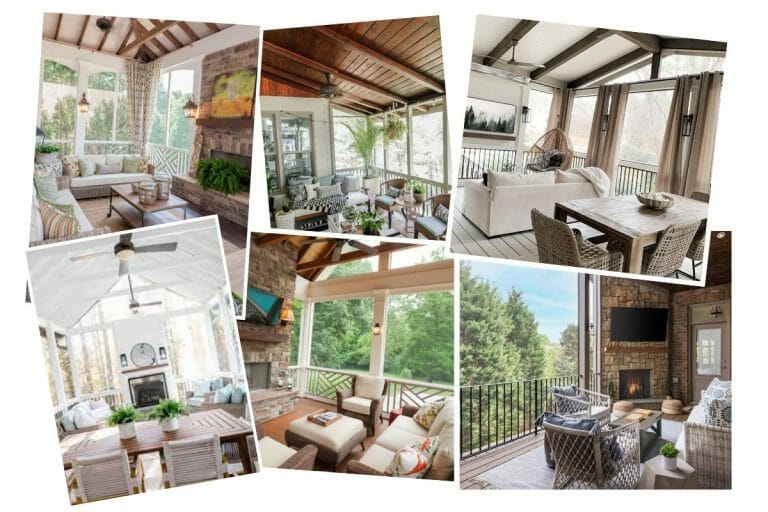 Before & After: Modern Rustic Family Room with Screened-In Porch ...