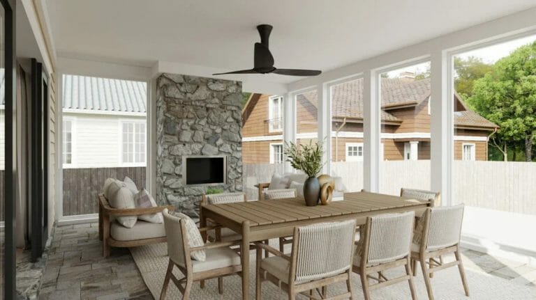 Before & After: Modern Rustic Family Room with Screened-In Porch ...