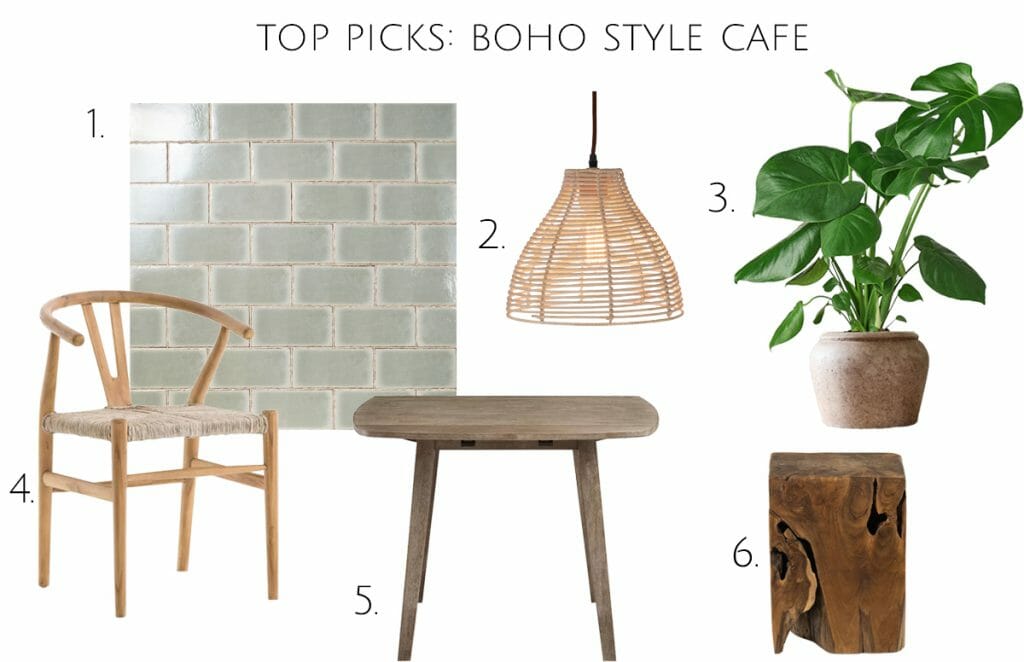 Before & After: Boho Style Small Cafe Interior Design - Decorilla ...
