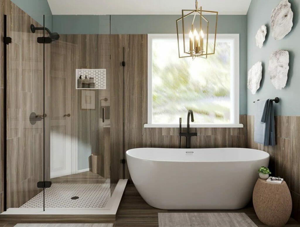 Before & After: Modern Country Bathroom Design - Decorilla Online ...