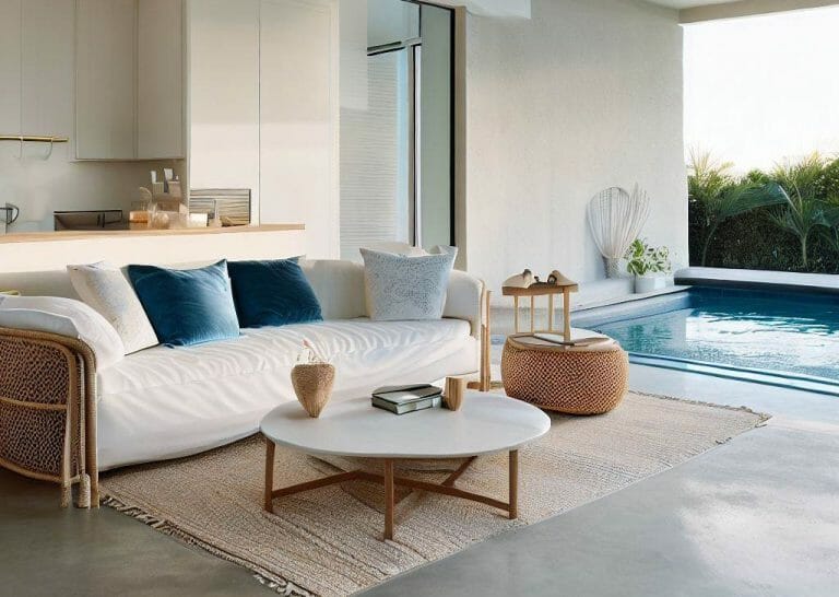 Before & After: Small Pool House with a Bathroom - Decorilla Online ...