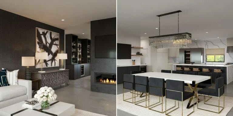 Before & After: Luxe Black and White Interior Design - Decorilla Online ...