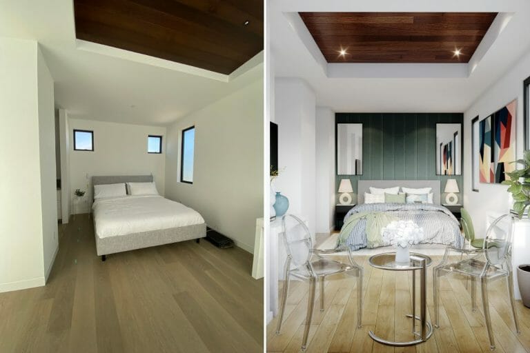 Before & After: Welcoming Small Guest Bedroom - Decorilla Online ...