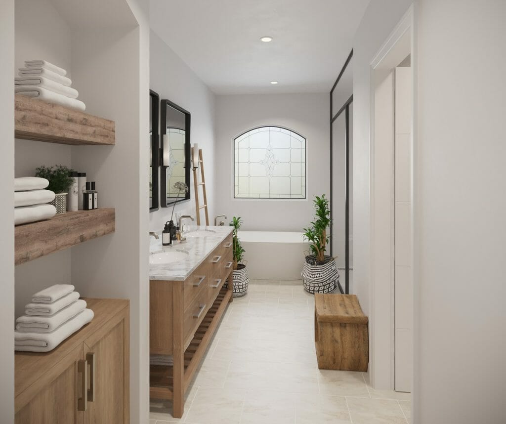 Before & After: Relaxing Master Bathroom Addition - Decorilla Online ...