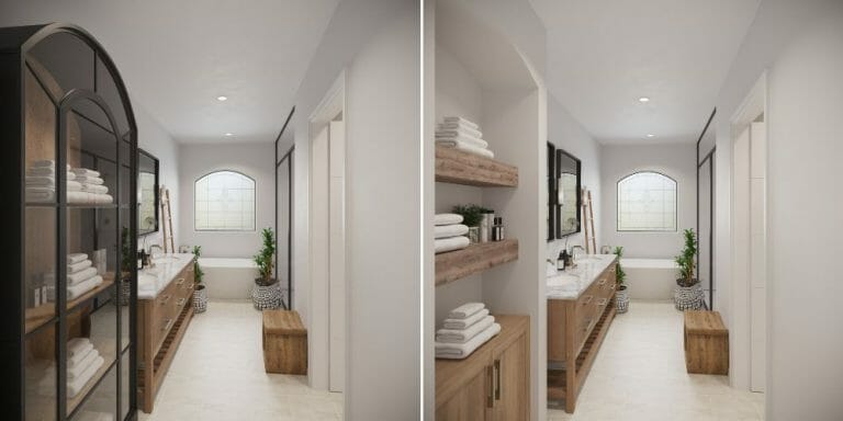 Before & After: Relaxing Master Bathroom Addition - Decorilla Online ...