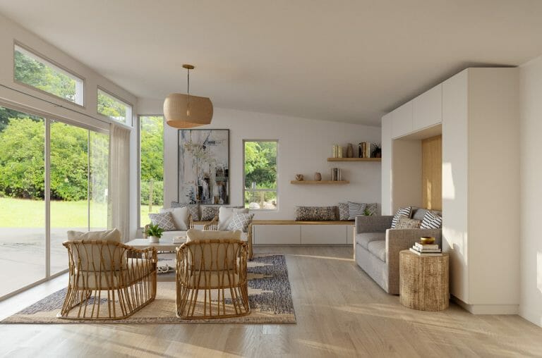 Before & After: Small Pool House with a Bathroom - Decorilla Online ...