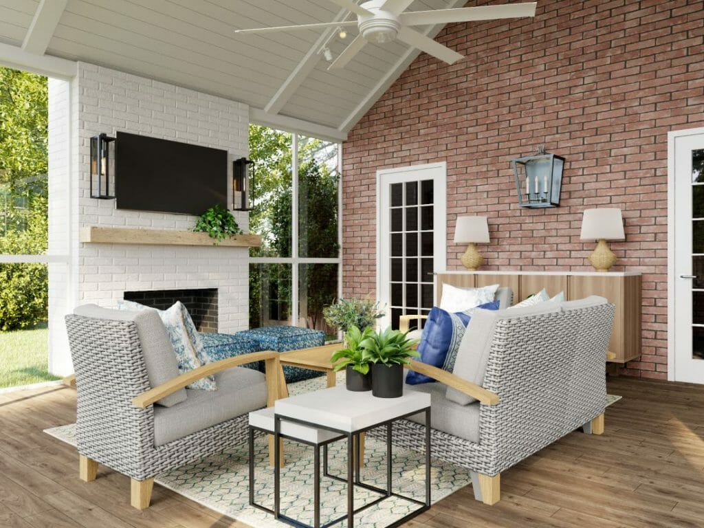 Before & After: Screened Porch Design with a Living and Dining Area ...