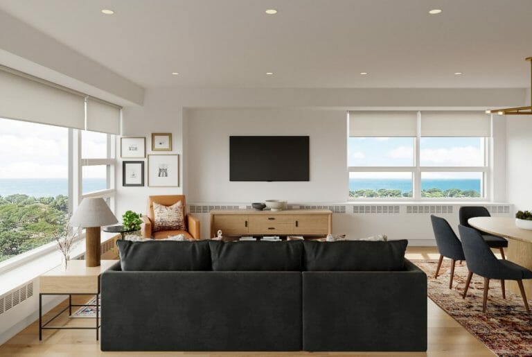 Before & After: Cozy & Chic Small Condo Interior Design - Decorilla Online Interior Design