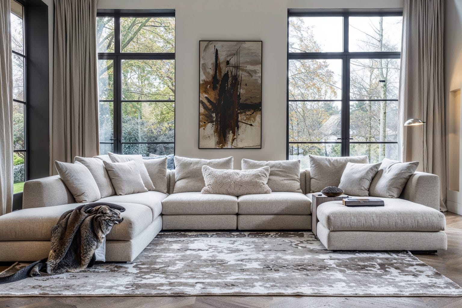 Before & After: Contemporary Minimalist Interior Design with Abstract ...