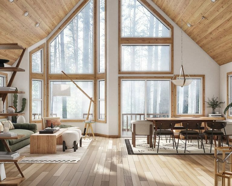 Before & After: A-Frame House Interior - Decorilla Online Interior Design