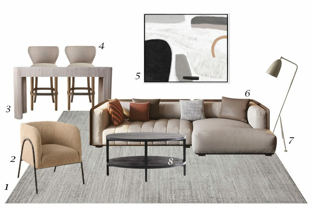 Before & After: Stylish Small Studio Design - Decorilla Online Interior ...