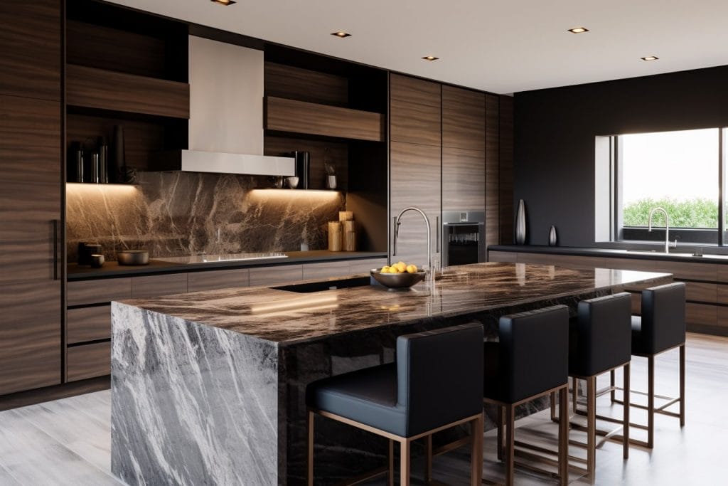 Before & After: Masculine Kitchen, Bar, and Bathroom Reno - Decorilla