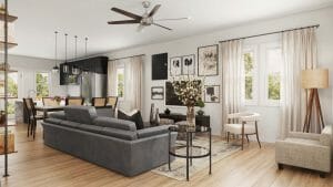 Before & After: Open-Plan Living Room and Kitchen - Decorilla Online ...