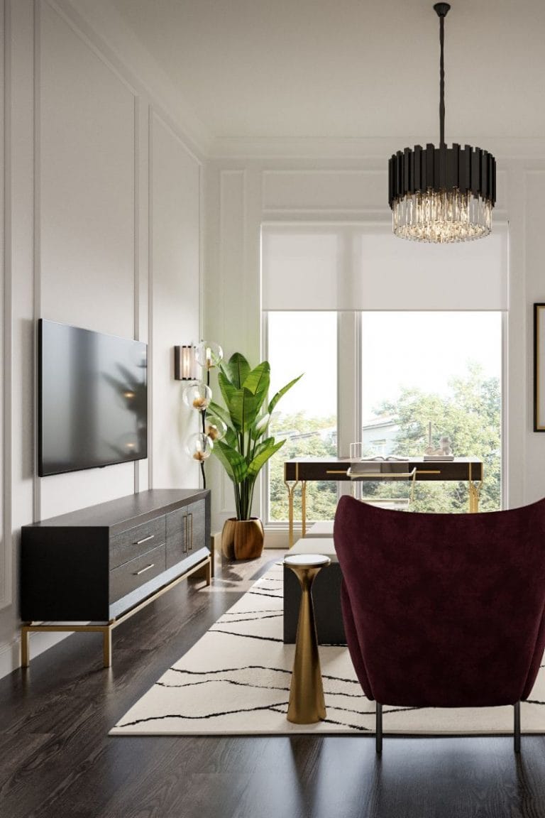 Before & After: Luxe Dining and Living Room with Gold Accents ...