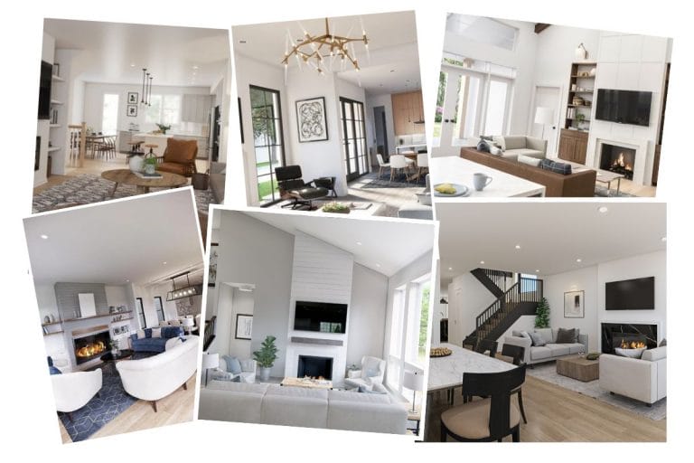 Before & After: Transitional Design Style Living Room and Kitchen ...