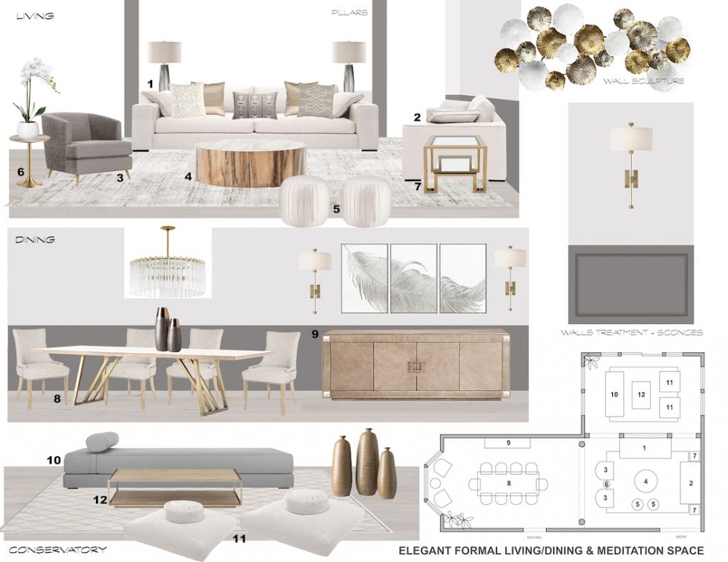 Before & After: Glam Formal Living Room and Dining Room Design ...