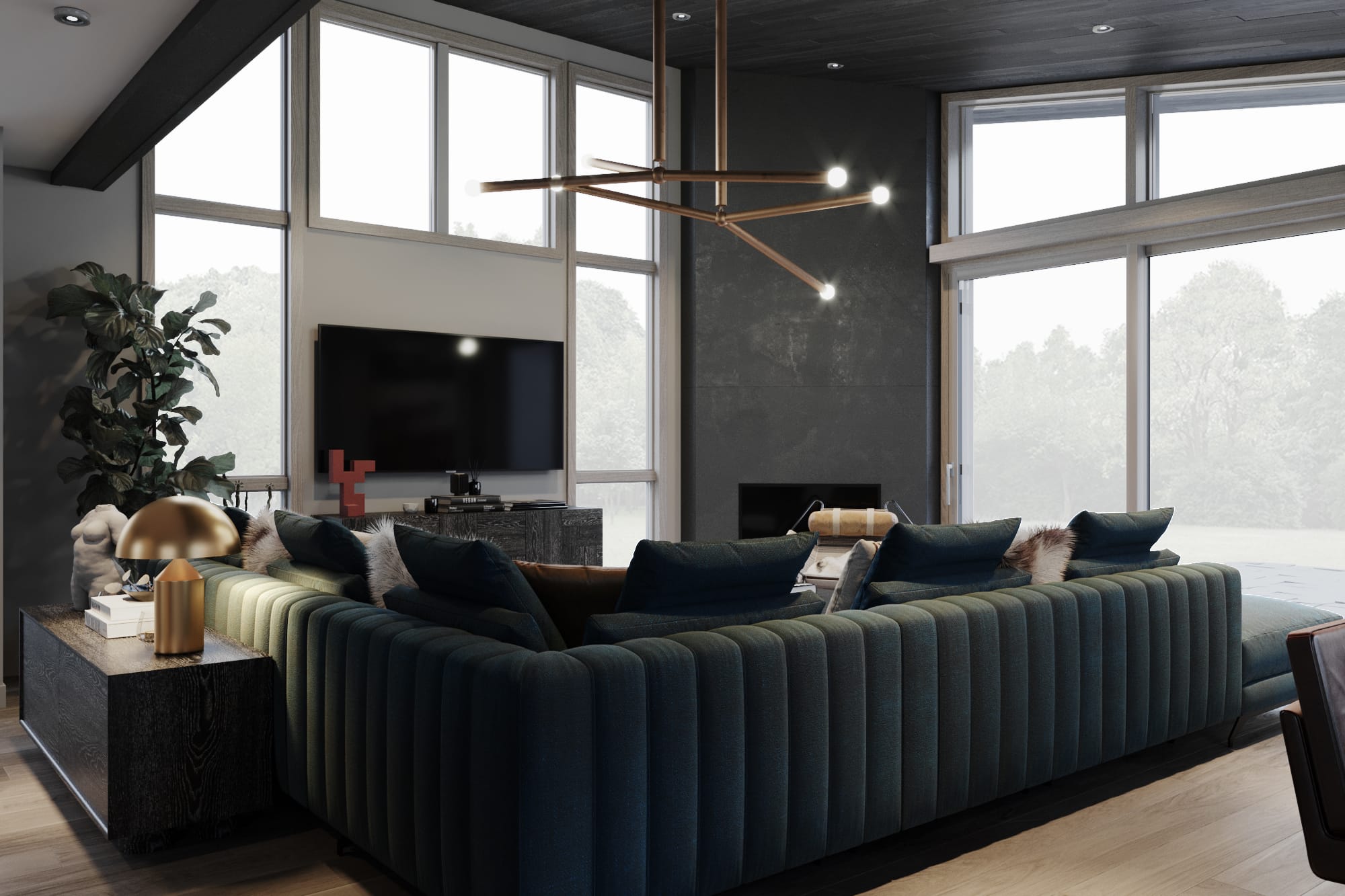 Before & After: Modern Moody Interior Design - Decorilla Online ...