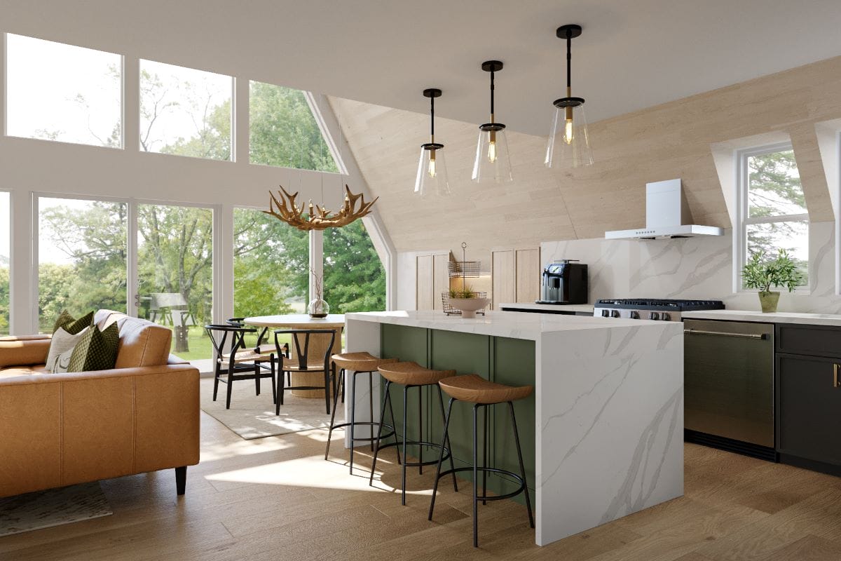 Before & After: A-Frame Cabin Interior - Decorilla Online Interior Design