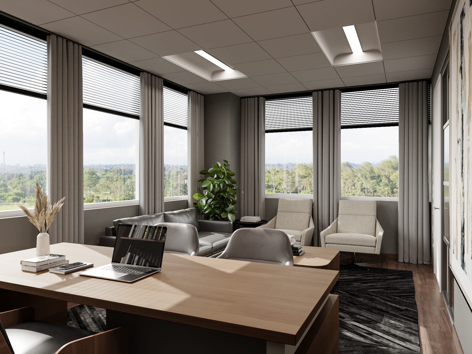 Before & After: Contemporary Executive Office Design - Decorilla Online ...