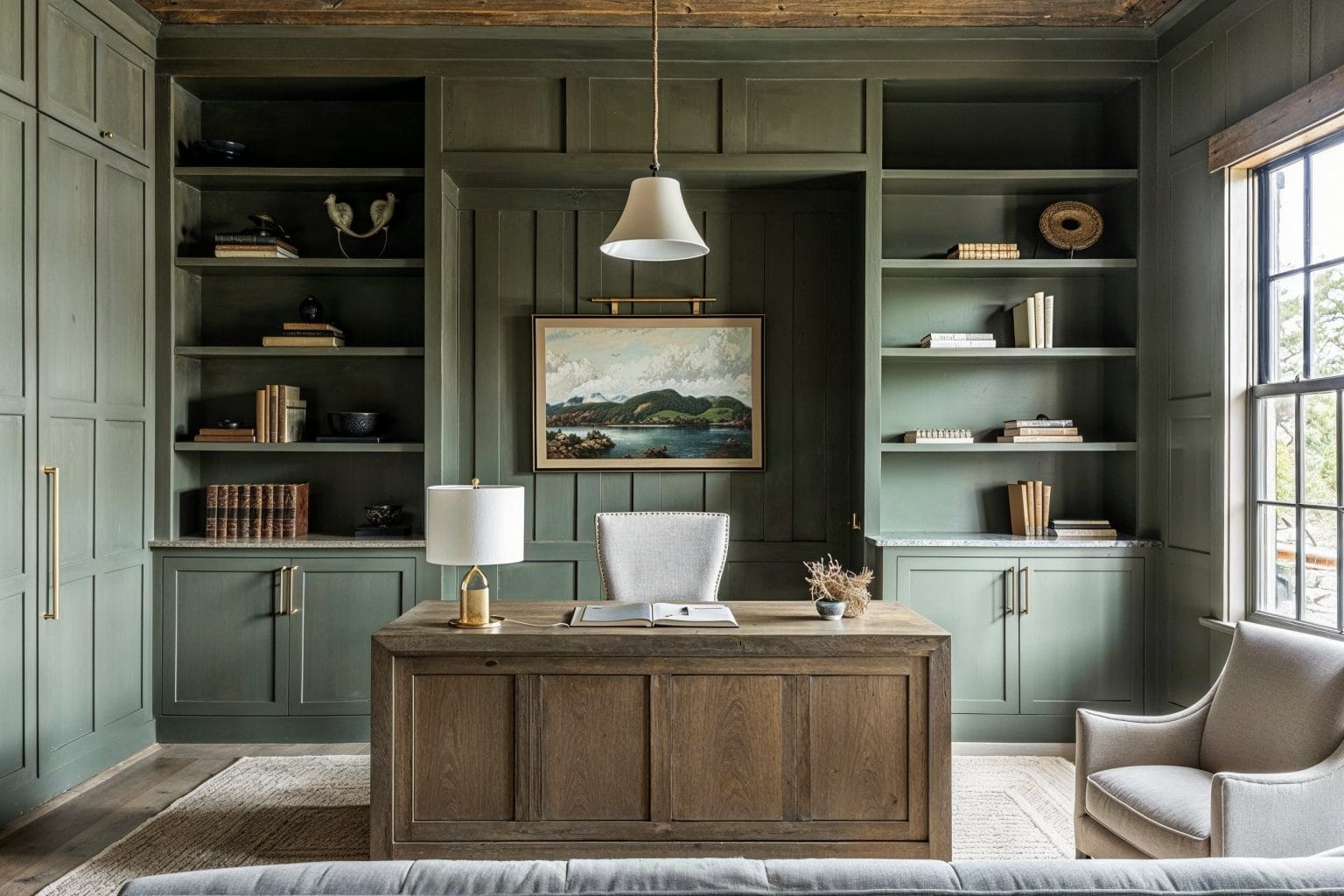 Before & After: Timeless Modern Home Office Design - Decorilla Online ...