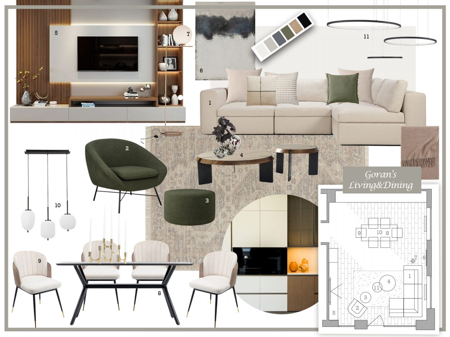 Before & After: Modern Minimalist Living Room, Dining Room & Bedroom ...