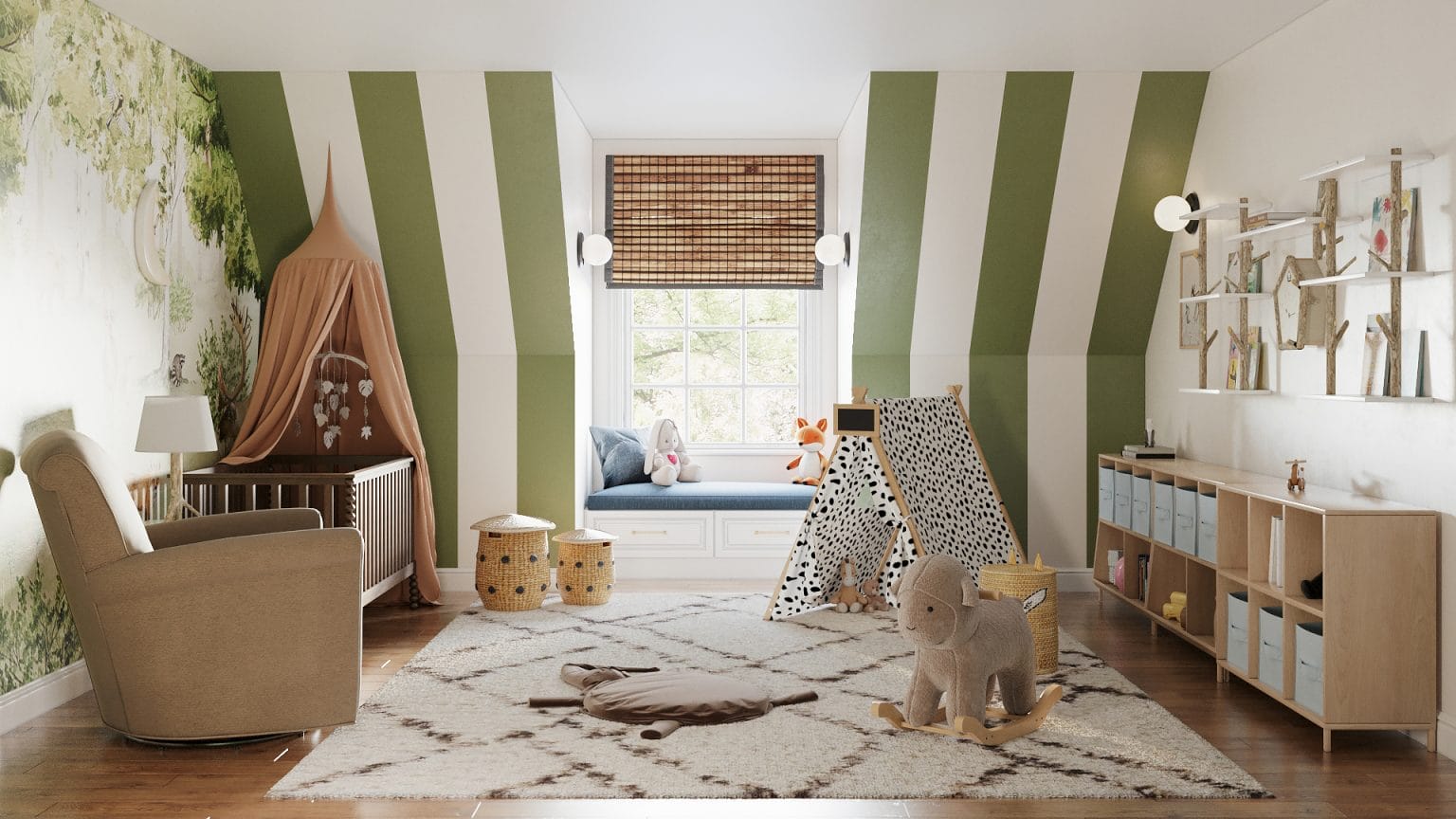 Before & After: Adorable Forest-Themed Nursery - Decorilla Online ...