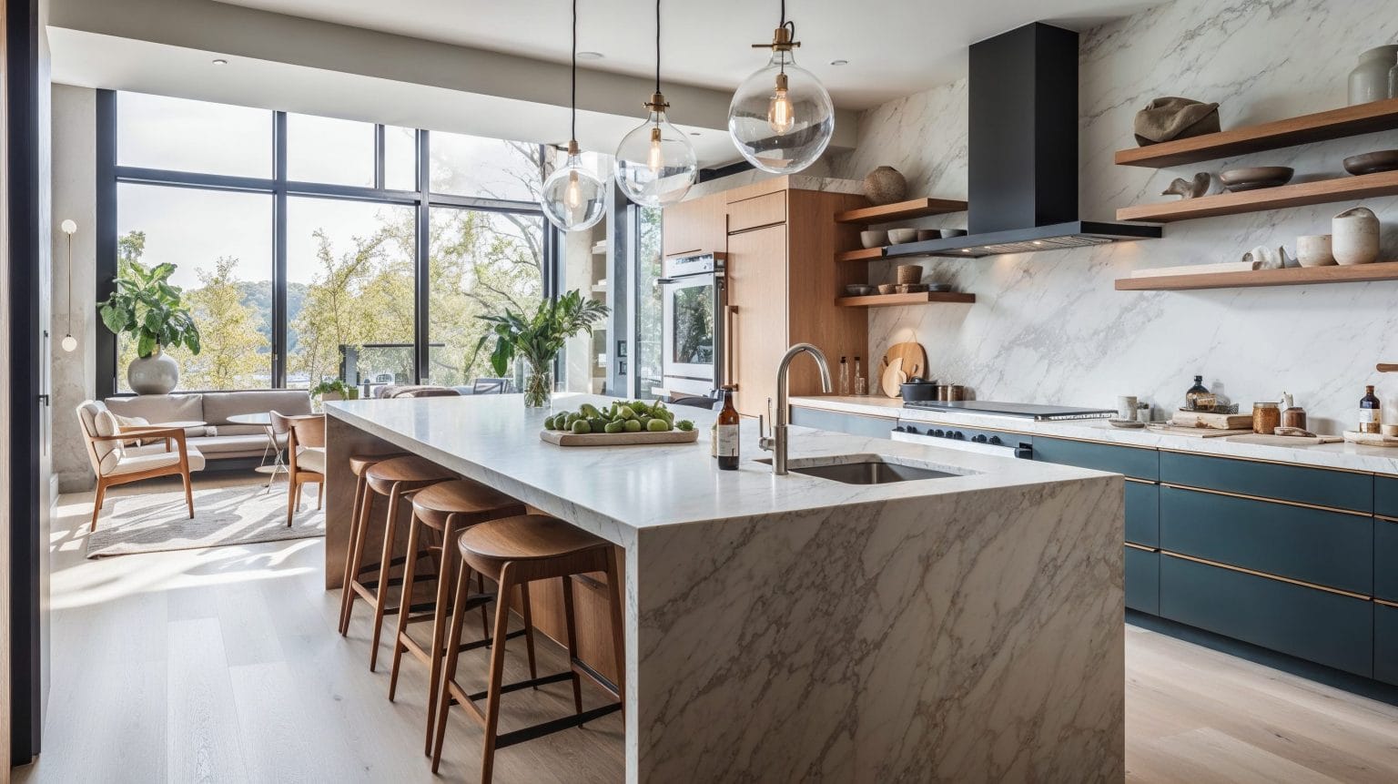 What are Waterfall Countertops? Understanding the Popular Kitchen Trend ...