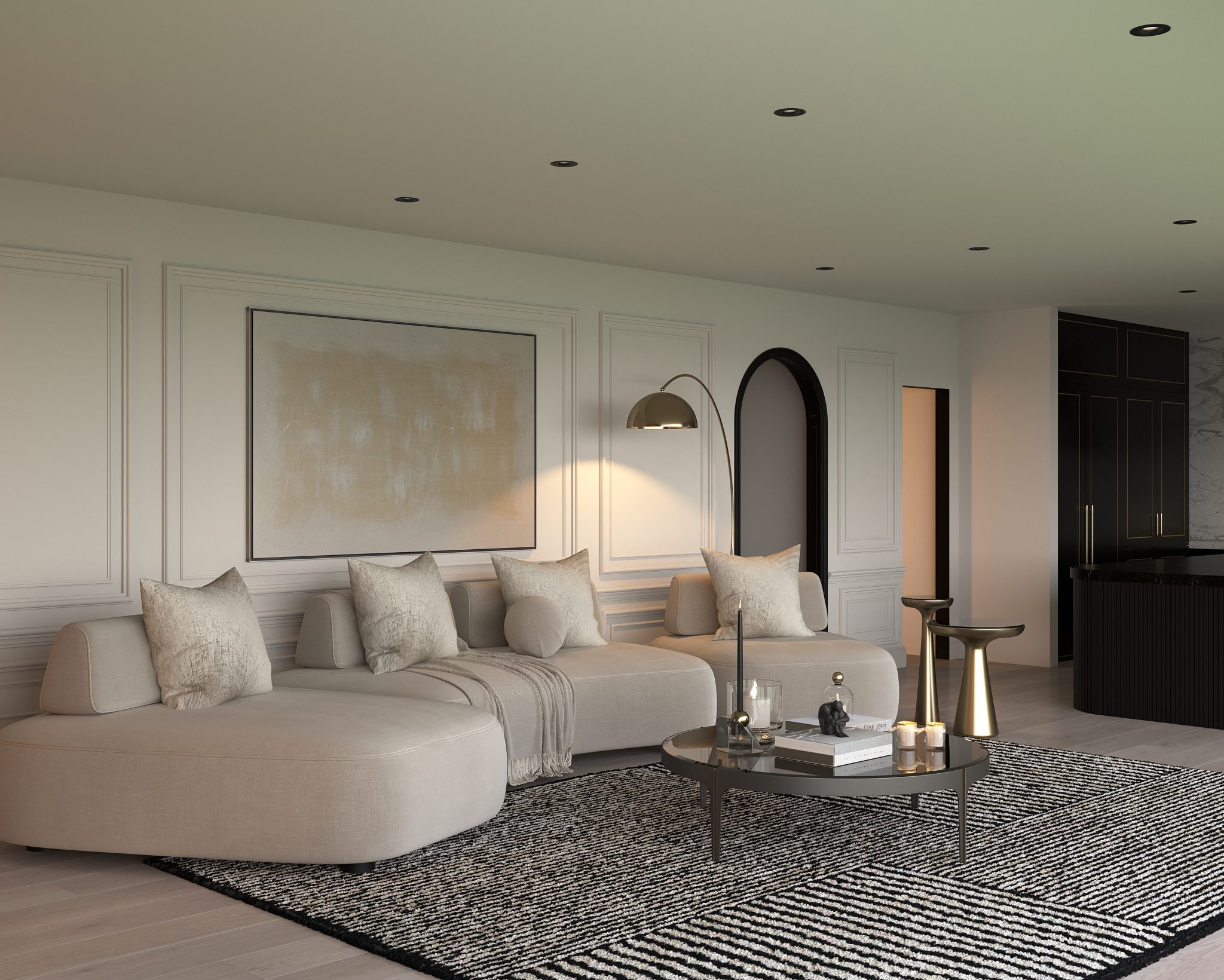Before & After: Modern Classic Living Room and Kitchen - Decorilla ...