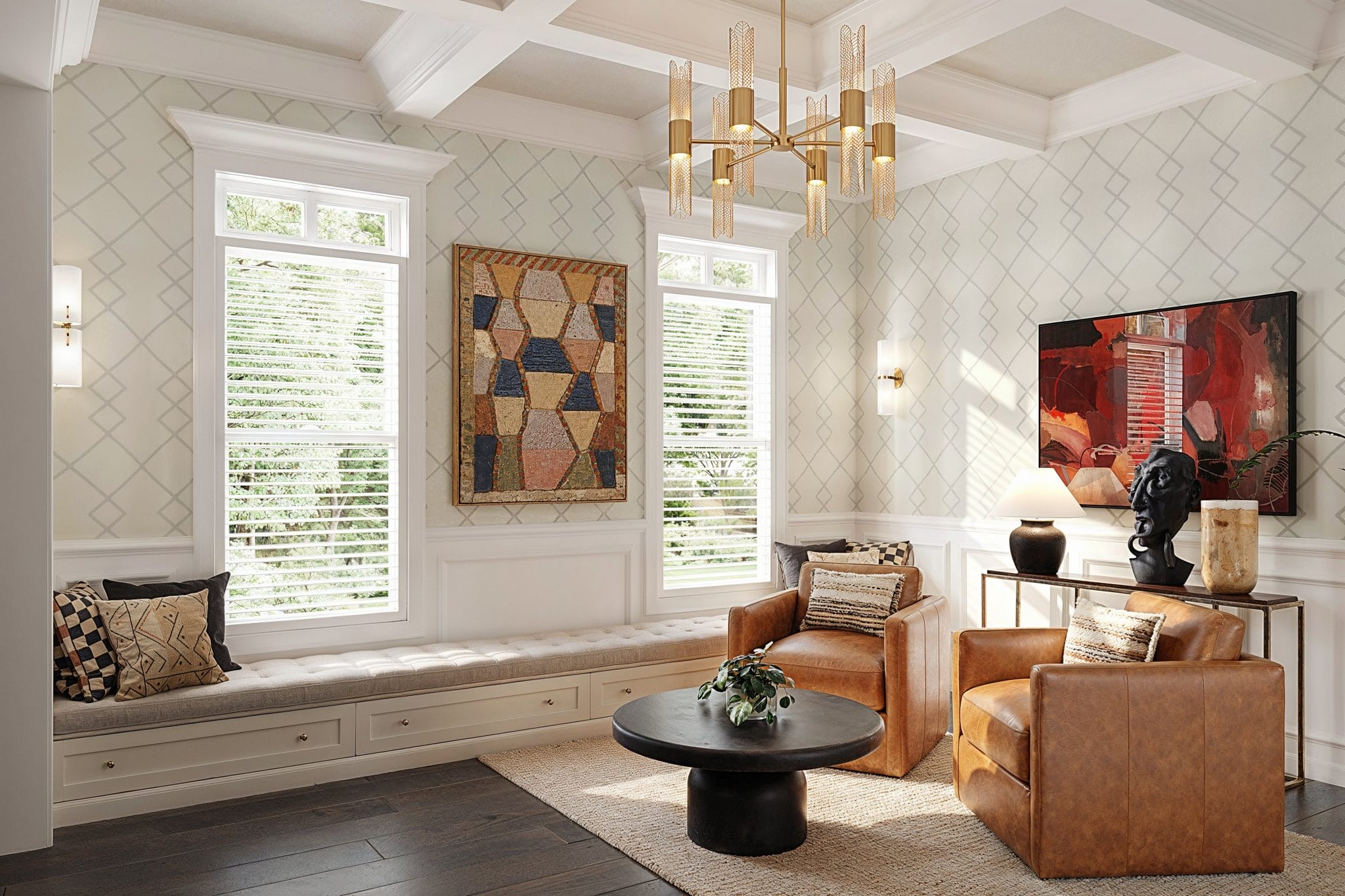 Before & After: Eclectic Sitting Room Interior Design - Decorilla ...