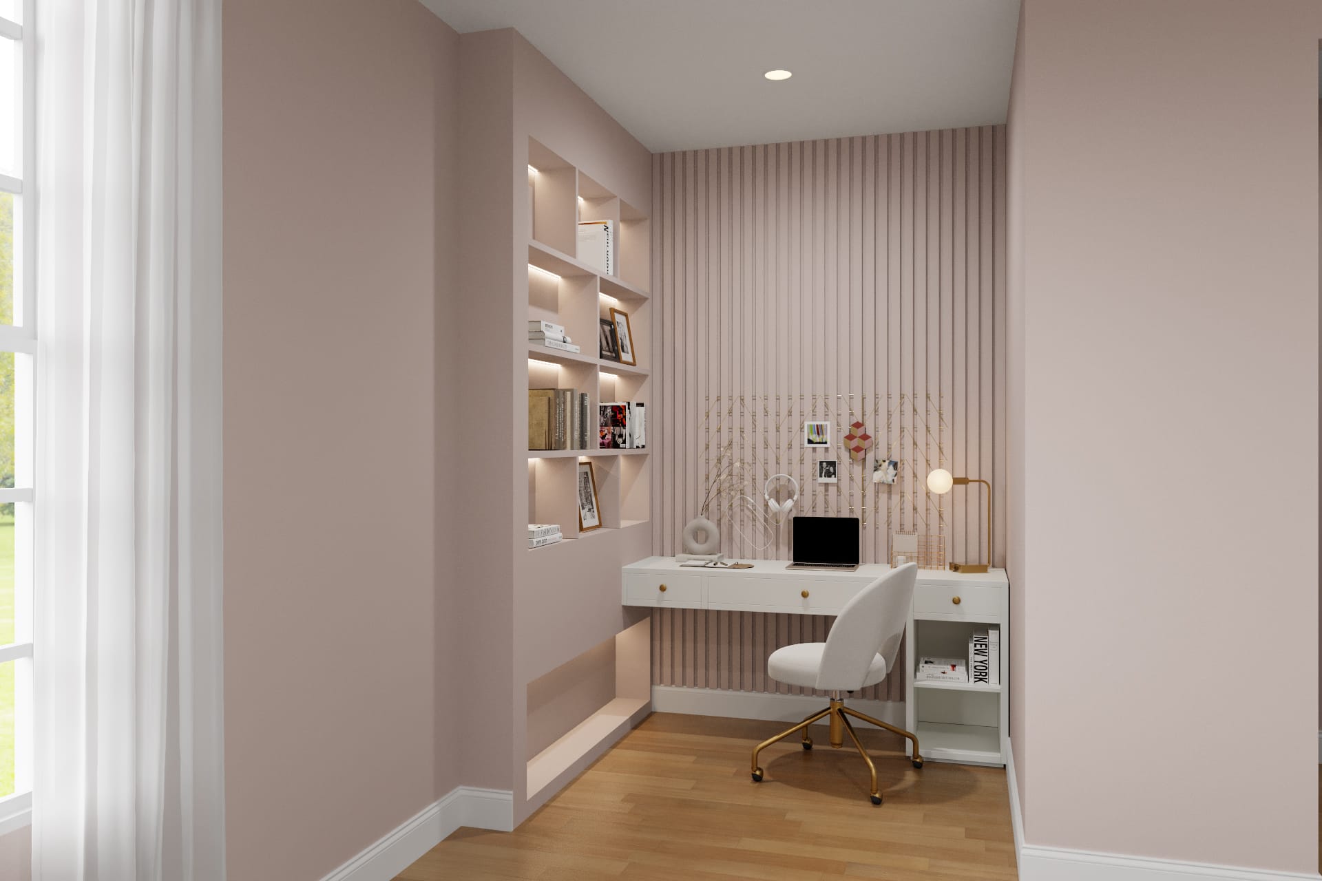 Before & After: Refined Girl's Pink Bedroom Design - Decorilla Online ...