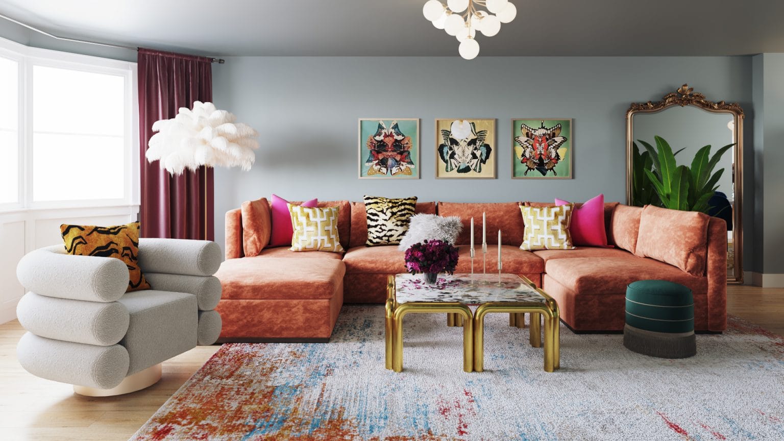 Before & After: Contemporary Eclectic Living Room and Dining Room ...