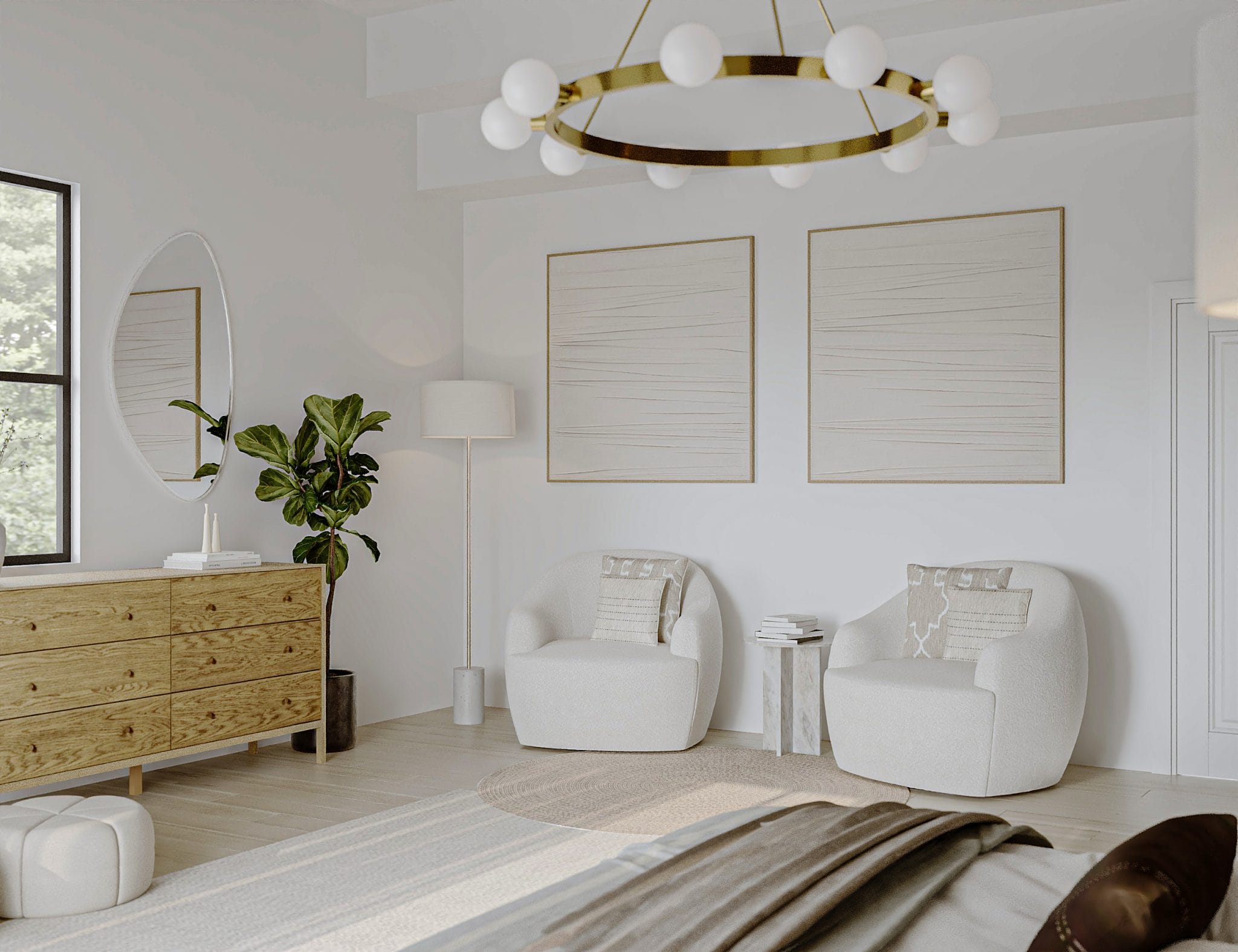 Before & After: Modern Relaxing Bedroom Design - Decorilla Online ...