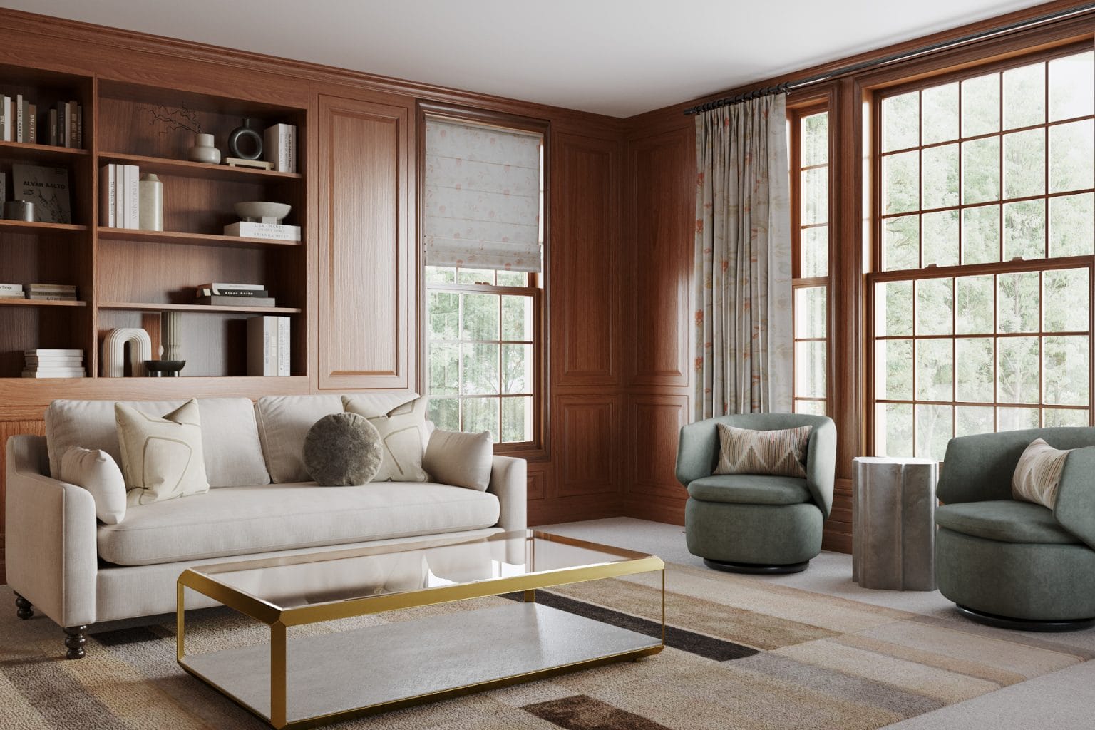 Before & After: Modern Transitional Living Room and Dining Room ...