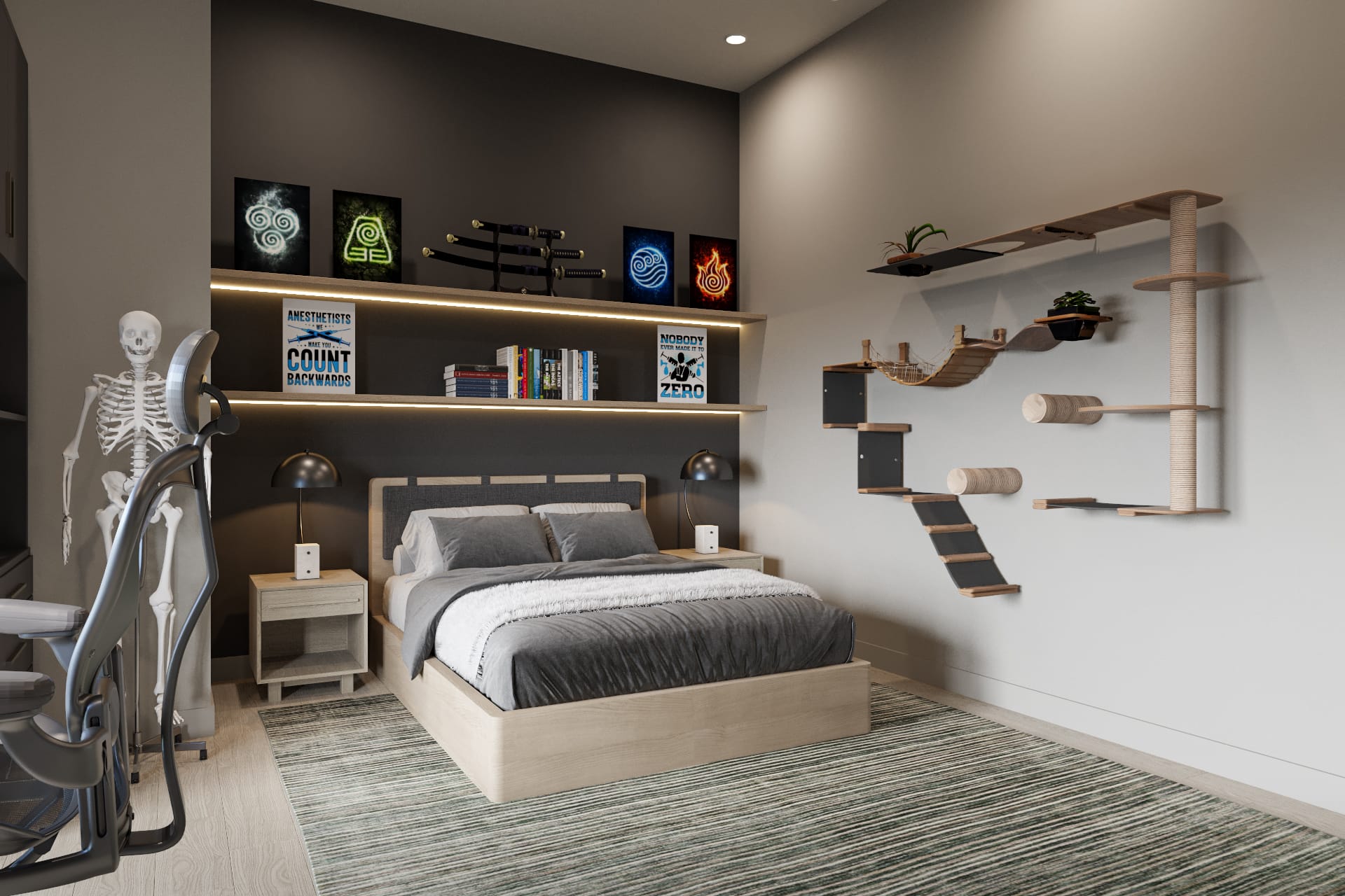 Before & After: Modern New Construction - Cool Kids Rooms - Decorilla ...